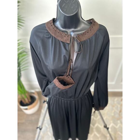 Joan Leslie | Dresses | Joan Leslie Kasper Vtg 7s Leather Lace Midi ...